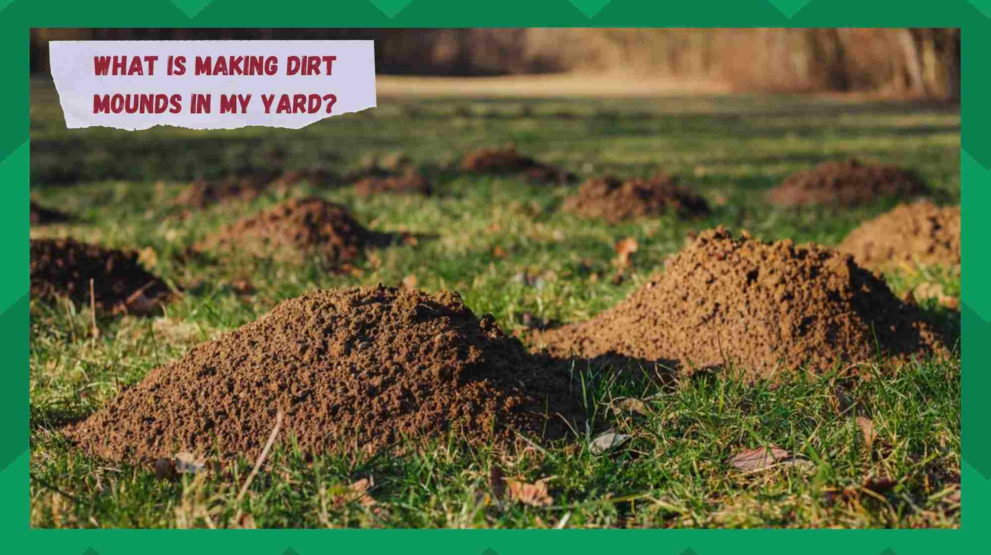 What Is Making Dirt Mounds In My Yard Answered Farmer Grows