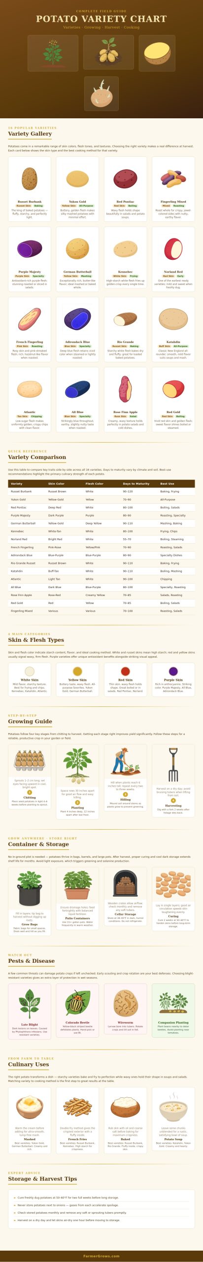 Potato Variety Chart - Farmer Grows