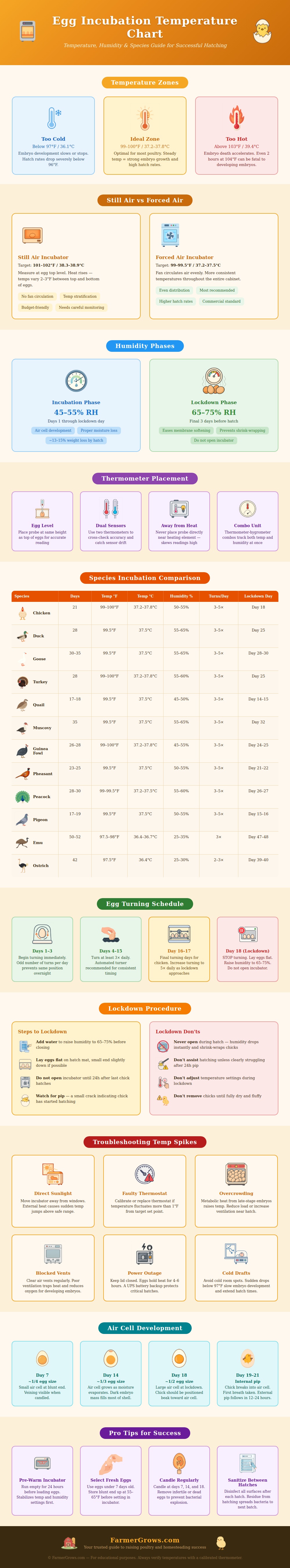 Egg Incubation Temperature Chart - Farmer Grows