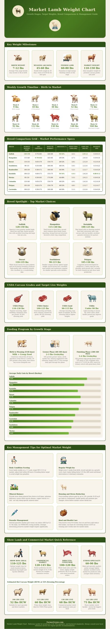 Market Lamb Weight Chart - Farmer Grows