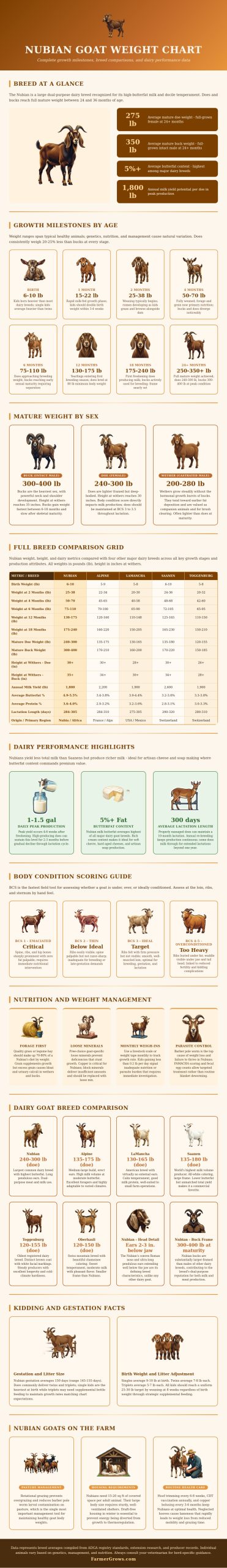 Nubian Goat Weight Chart - Farmer Grows