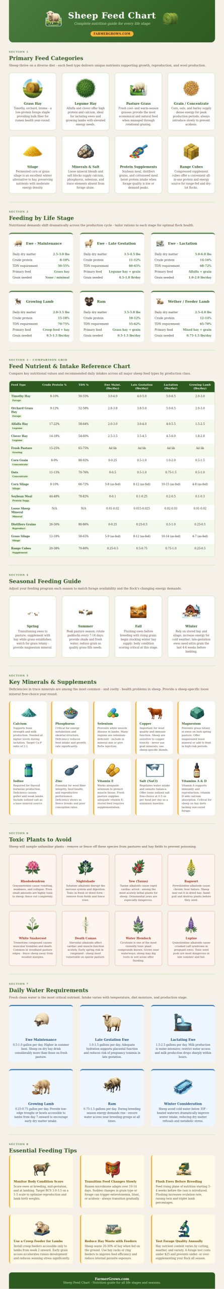 Sheep Feed Chart - Farmer Grows