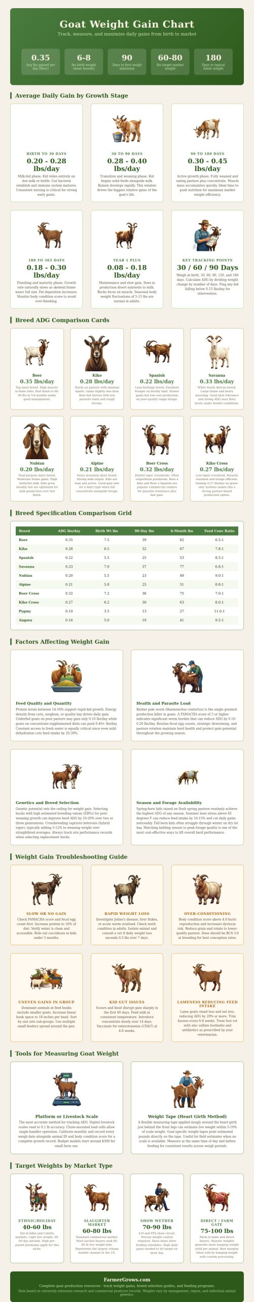 Goat Weight Gain Chart - Farmer Grows